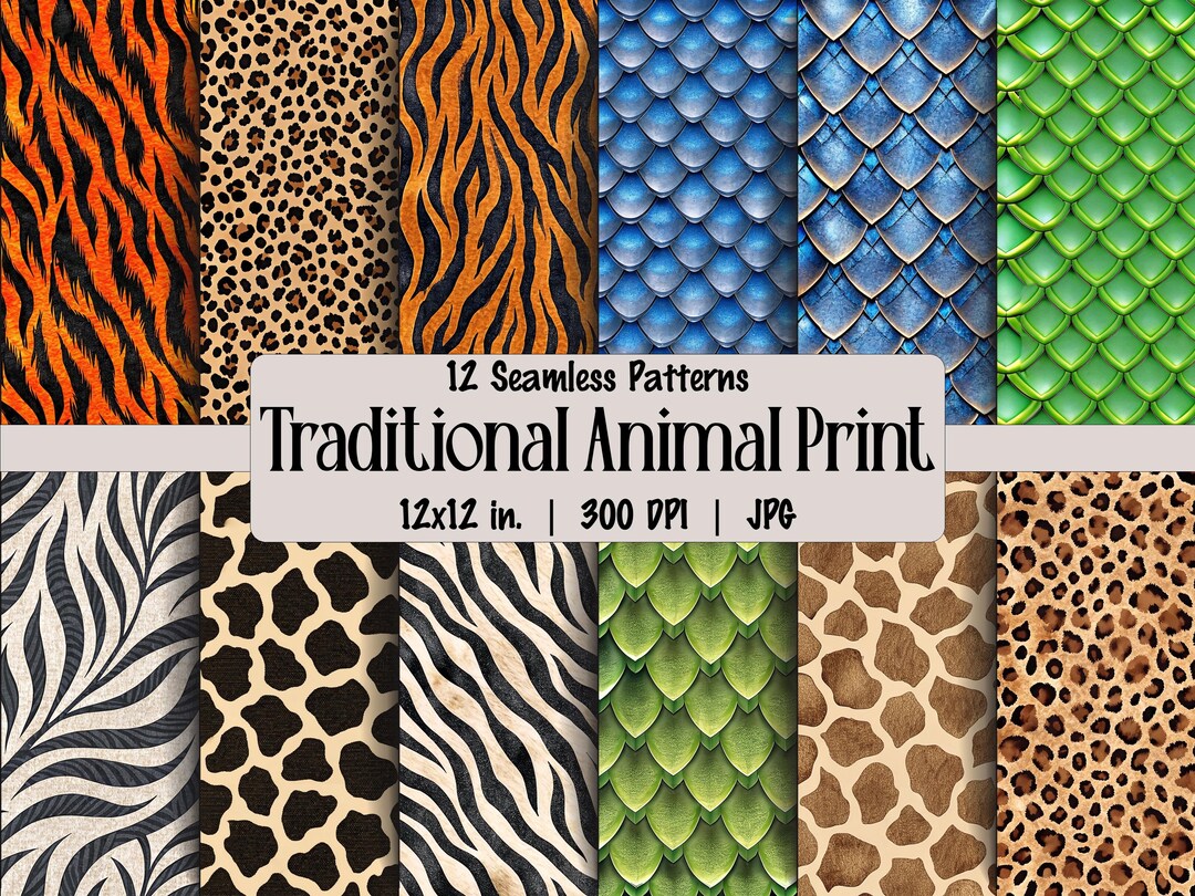 Animal Print Seamless Digital Pattern Set | Classic Animal Prints of ...