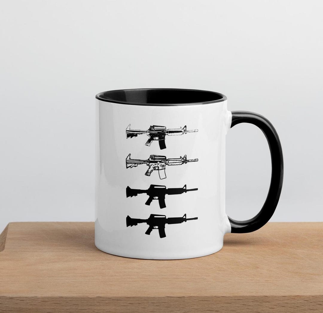 2nd Amendment Support Mug Bold Firearm Design for Gun Rights Advocates ...