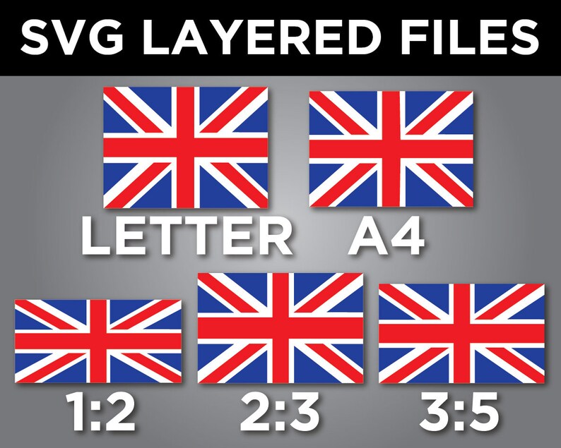 UK Flag SVG Vector Digital Download Various Sizes A4 Letter - Etsy