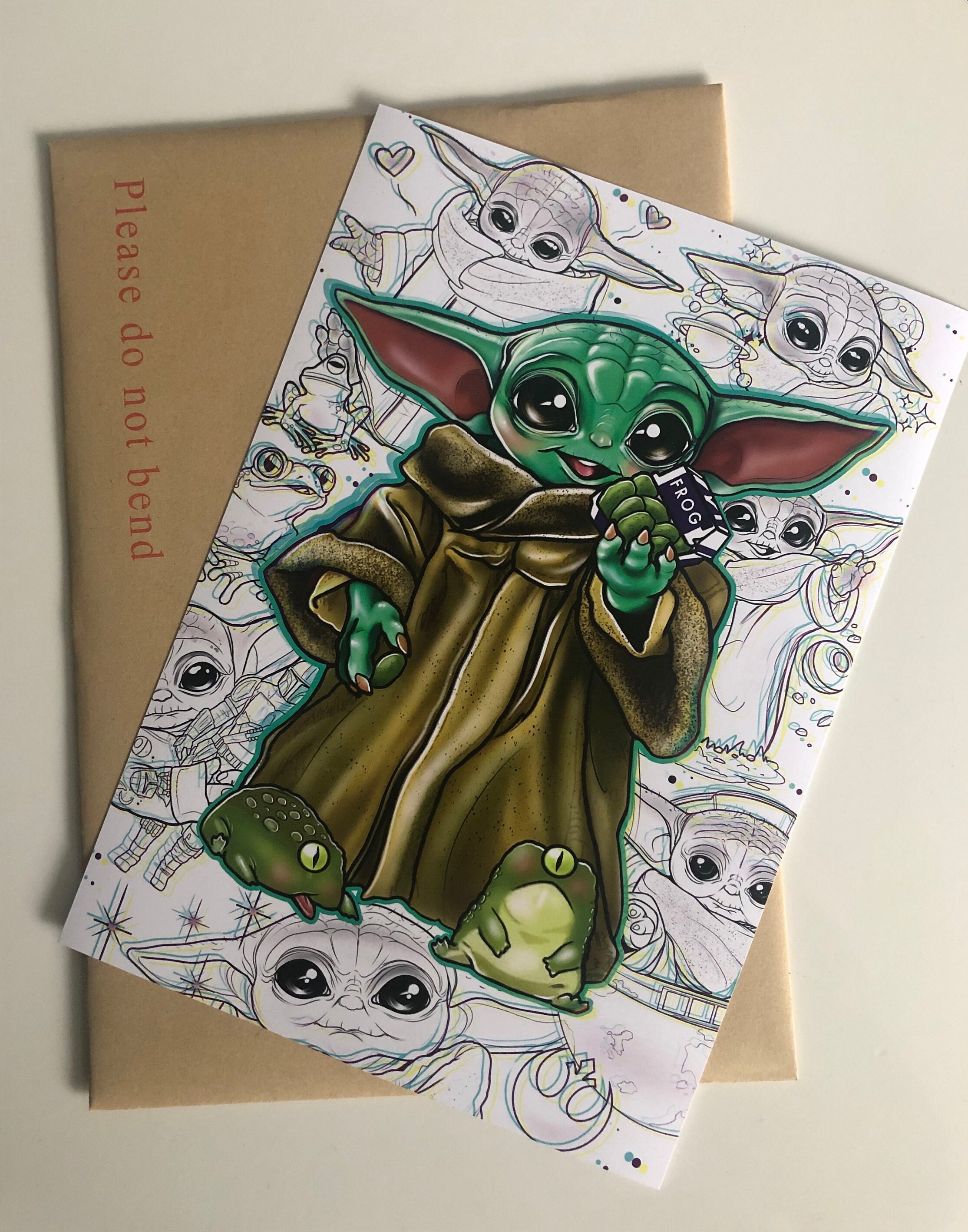 Cute Grogu / Baby Yoda High Resolution Star Wars Art - Etsy