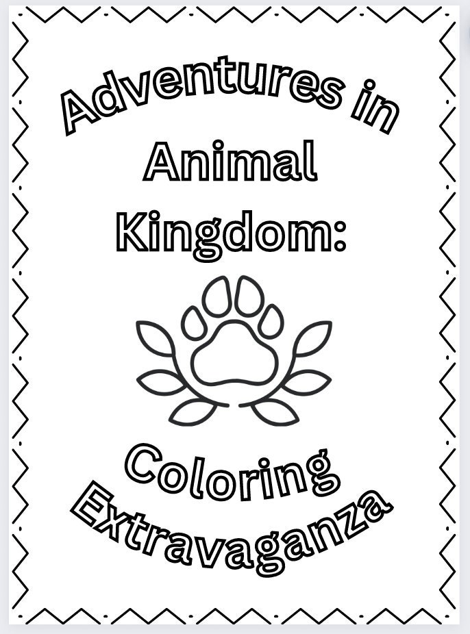 Animal Kingdom Coloring Book, Animals, Coloring, Digital Print Coloring ...