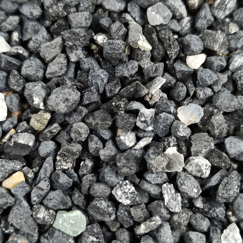 Black Tourmaline Coarse Crushed Powder - Natural Crystal for DIY Inlay ...
