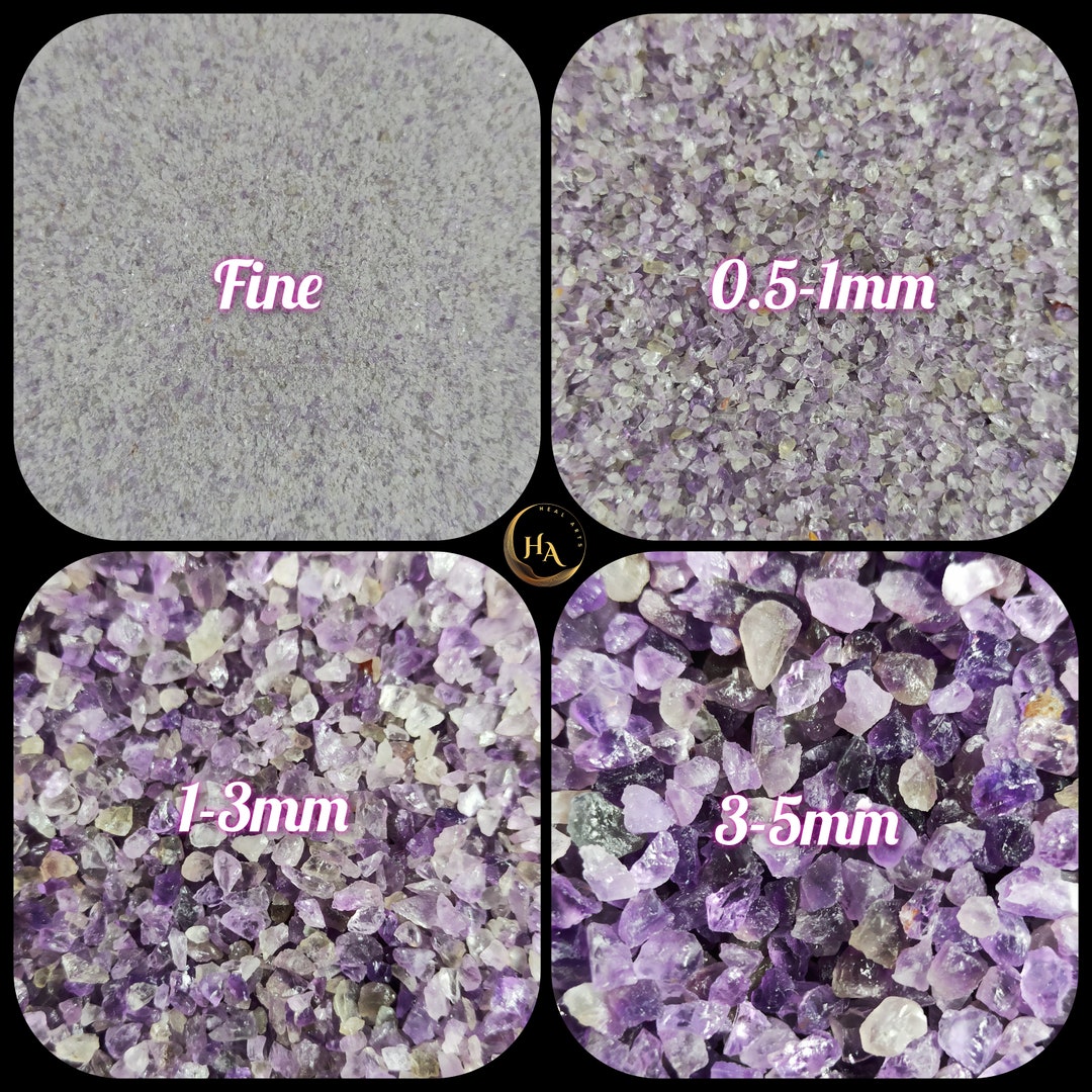 Amethyst Gemstone Coarse Crushed Powder - Natural Purple Crystal for ...