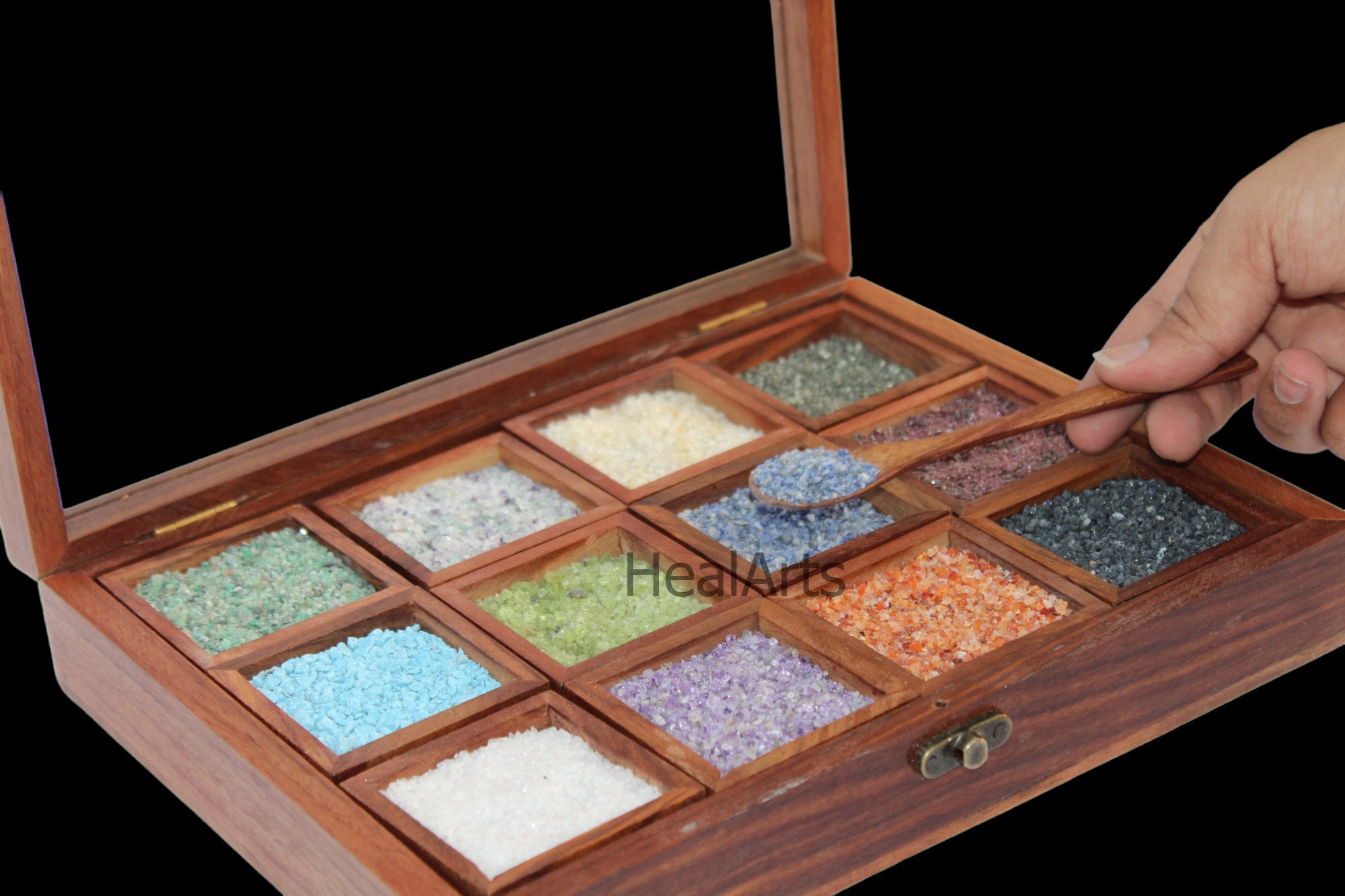 Gemstone Crushed Powder, 1-3mm Birthstone Thick Healing Crystal Raw ...