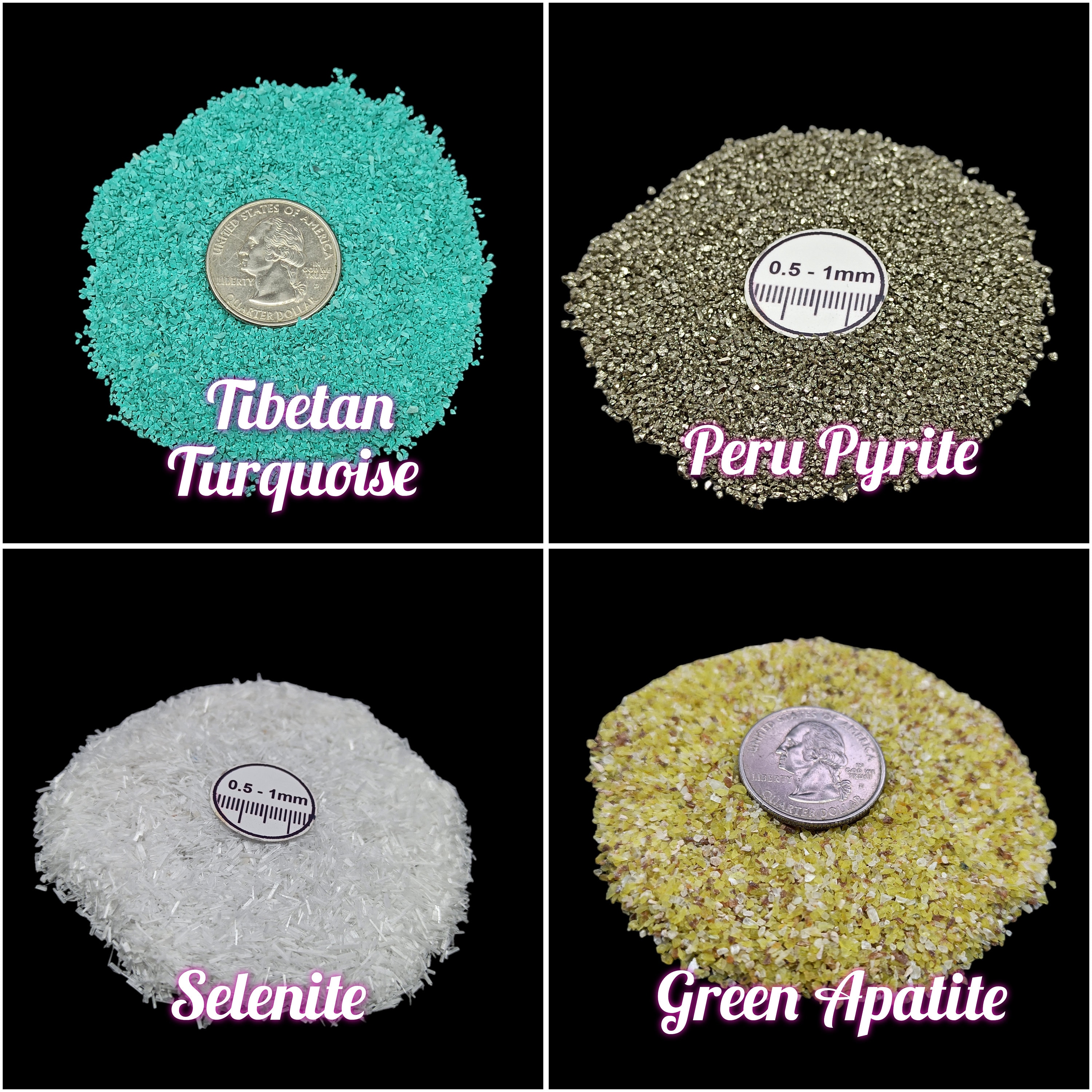 Crushed Gemstones Coarse Powder 0.5-1mm Size Wholesale Bulk Lot of ...