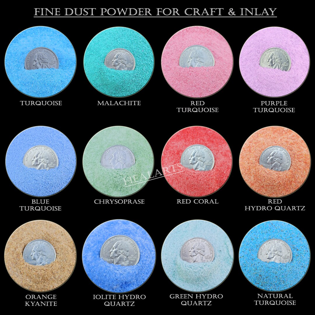 Gemstone Fine Dust Crushed Powder for Crafts Ring Inlay Woodworking ...