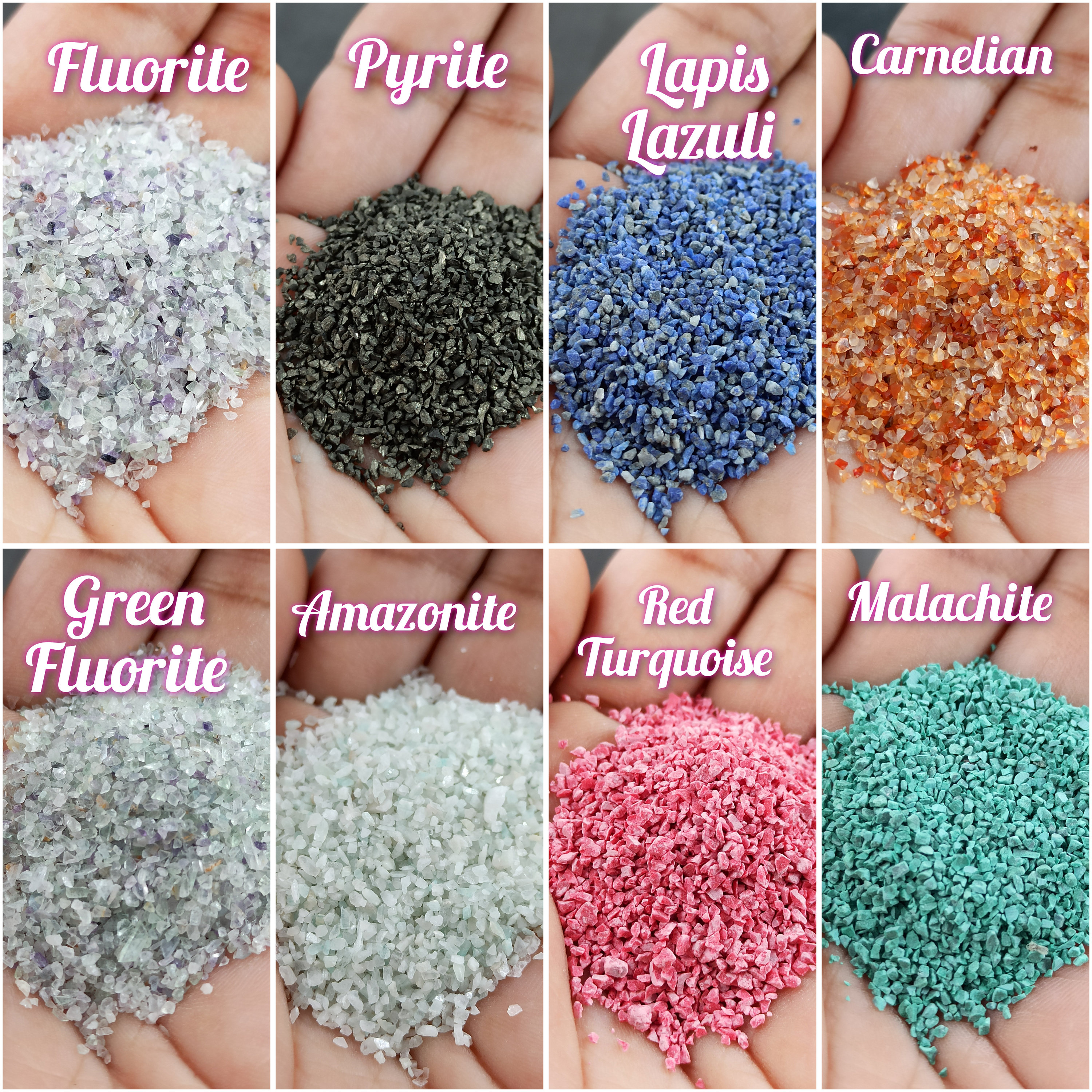 Crushed Gemstones Coarse Powder 0.5-1mm Size Wholesale Bulk Lot of ...