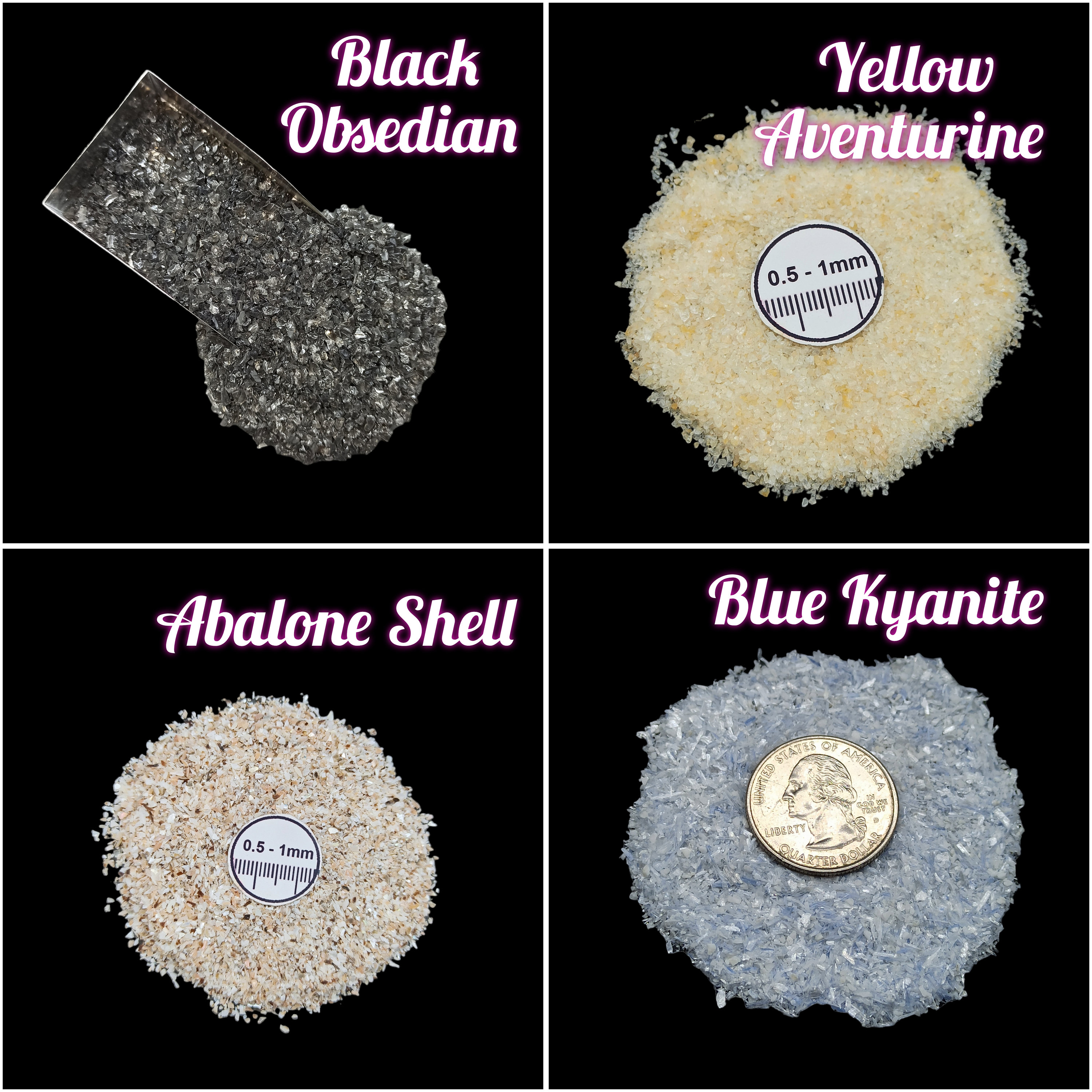 Crushed Gemstones Coarse Powder 0.5-1mm Size Wholesale Bulk Lot of ...