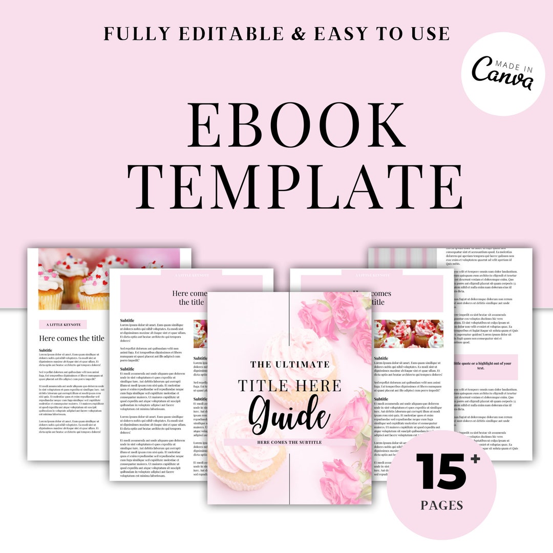 EBOOK TEMPLATE Canva Editable Ebook Template Luxury Ebook Template ...