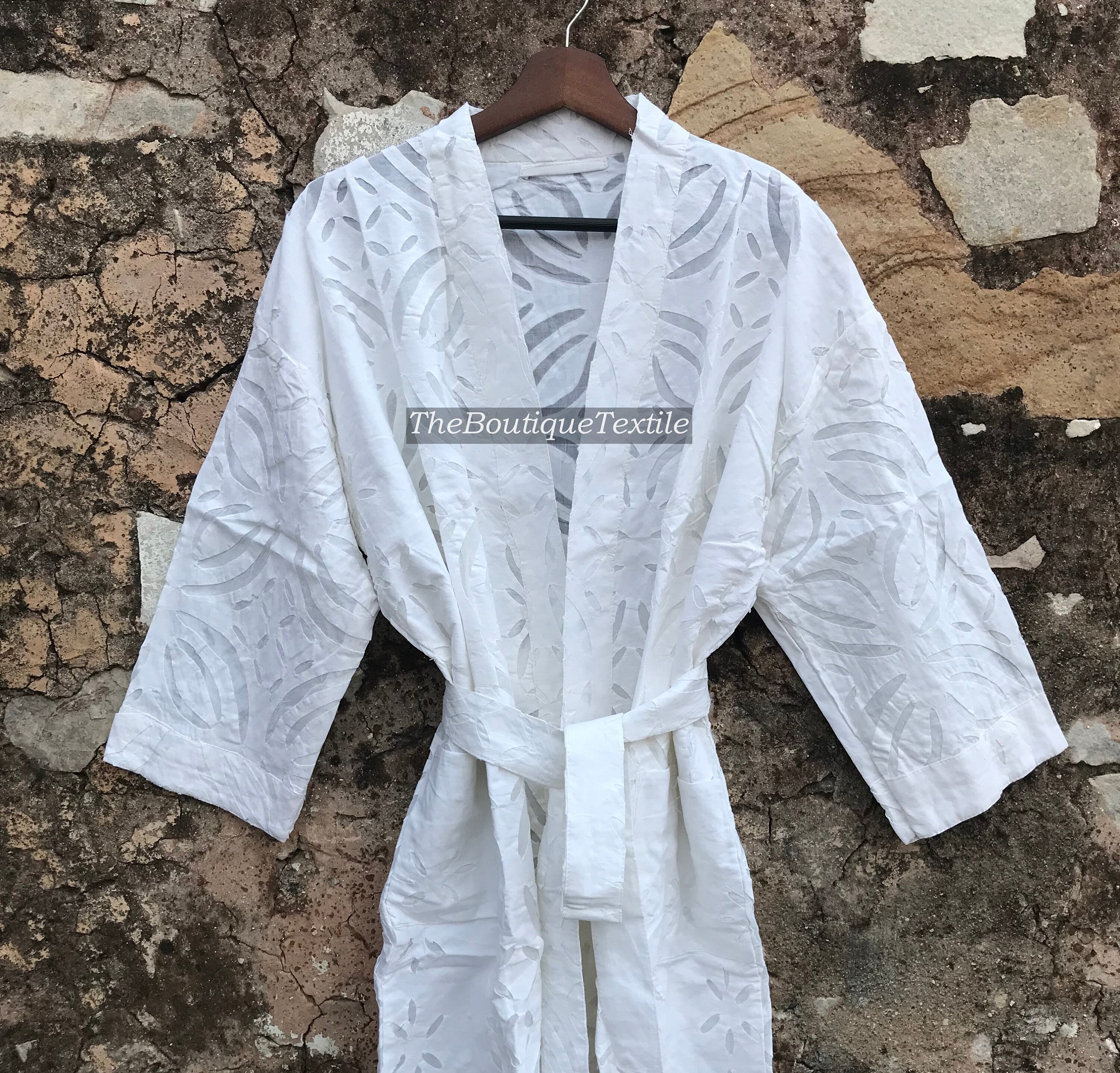 Cut Work Jacket Kimono Robe, Womens Jacket, Patchwork Jacket, Quilted ...