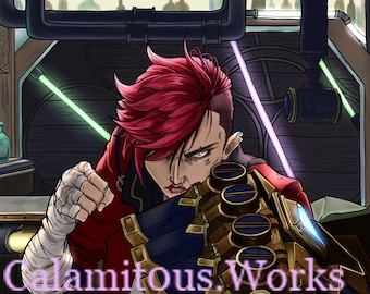 Vi, Arcane, Vi Hextech Gauntlet, Gamer Art, League of Legends, Gamer ...