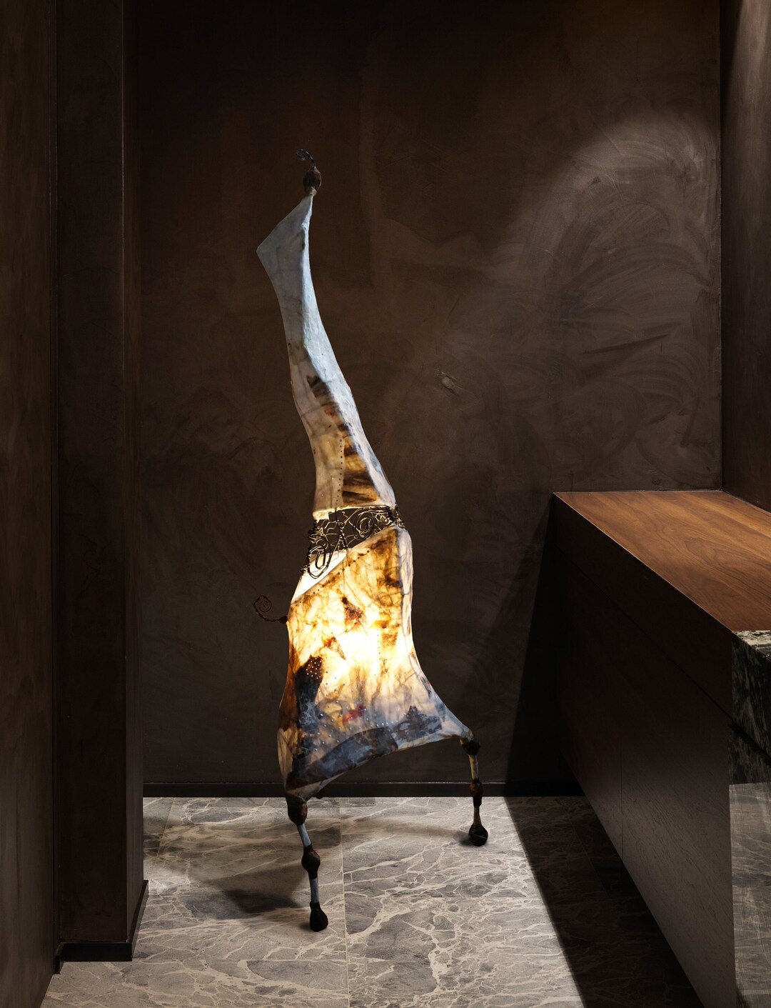 Original Eco Materials Interior Hand Made Metal Paper Lamp - Etsy