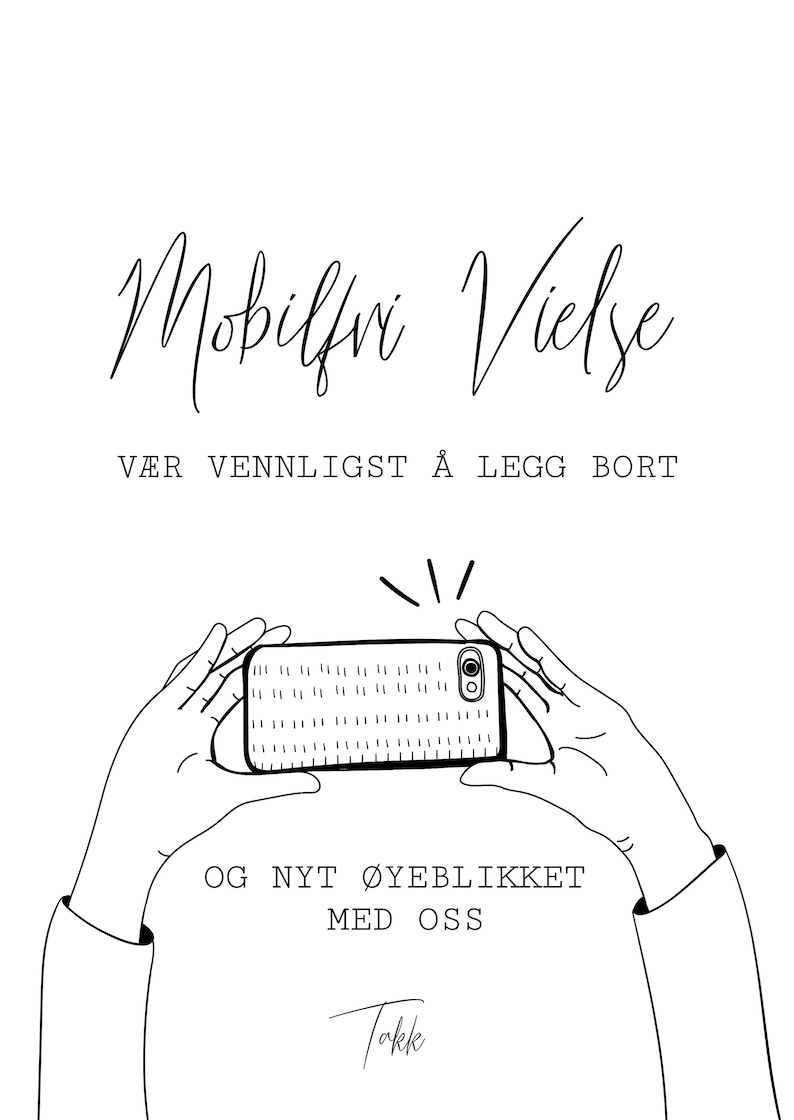 MOBILFRI VIELSE MAL Bryllupsmal, Bryllup, Trykksaker, Tilpass ...