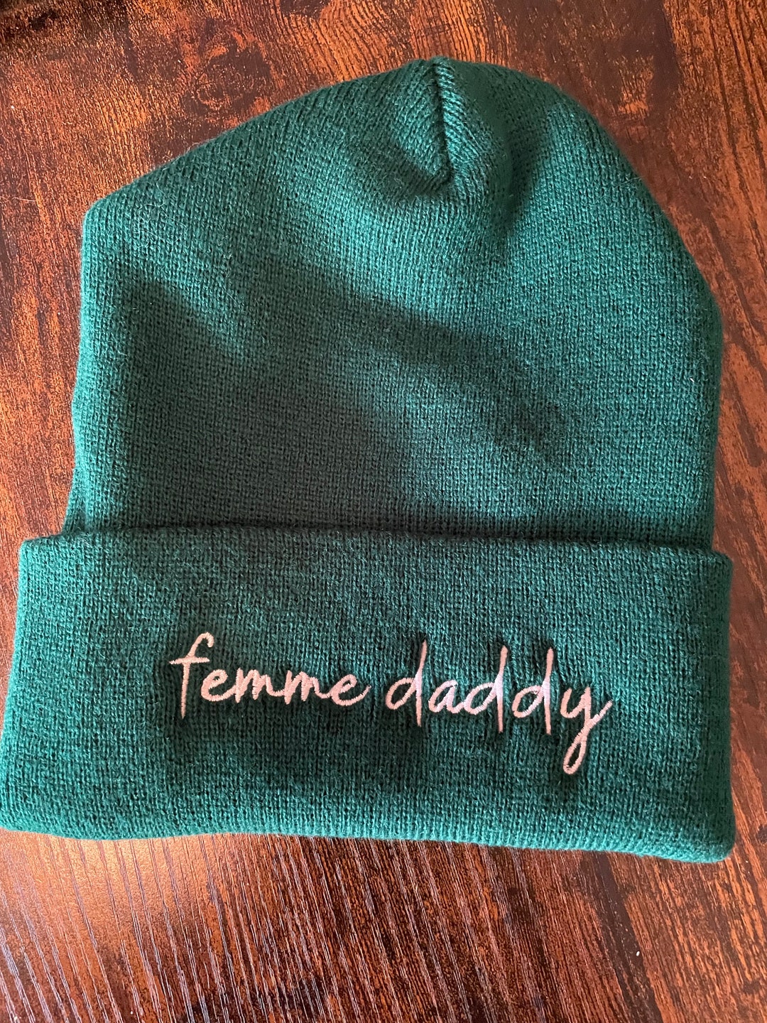 Femme Daddy Embroidered Lesbian Pride Wool Beanie - Etsy