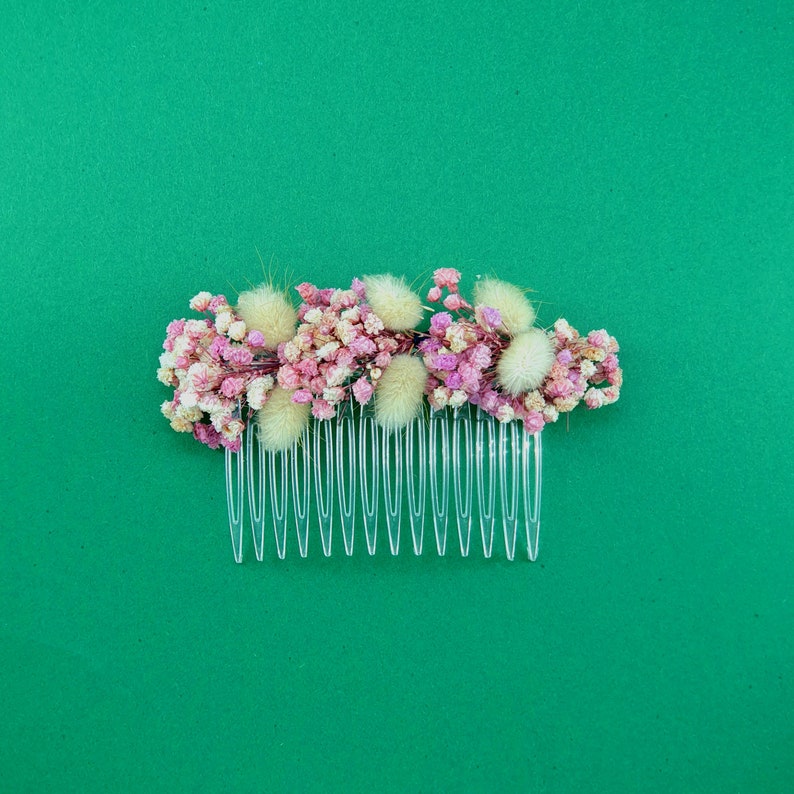 Real Dried Flower Hair Side Combs Slide Hair Clips With Teeth. Wild ...