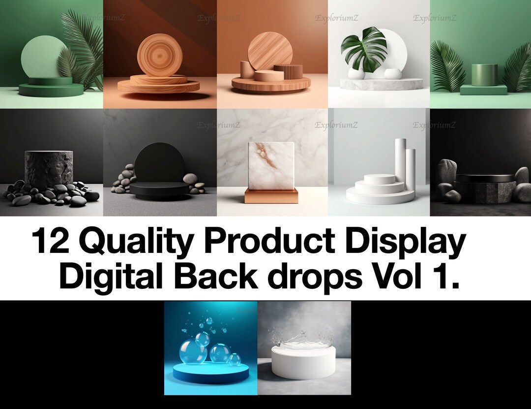 12 Product Display Podium Back Drops Vol.1 - High Quality - Etsy
