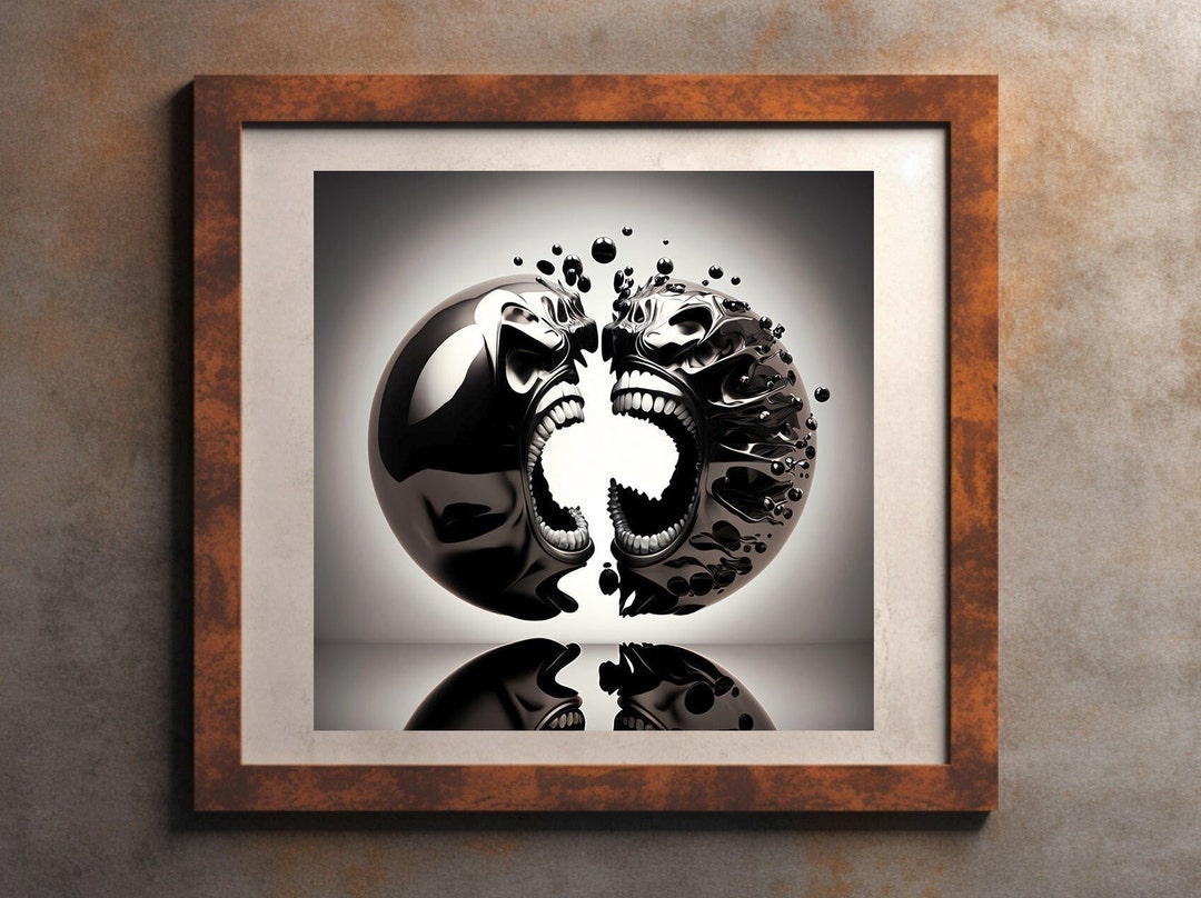 Metal Faces - Abstract Art - Etsy