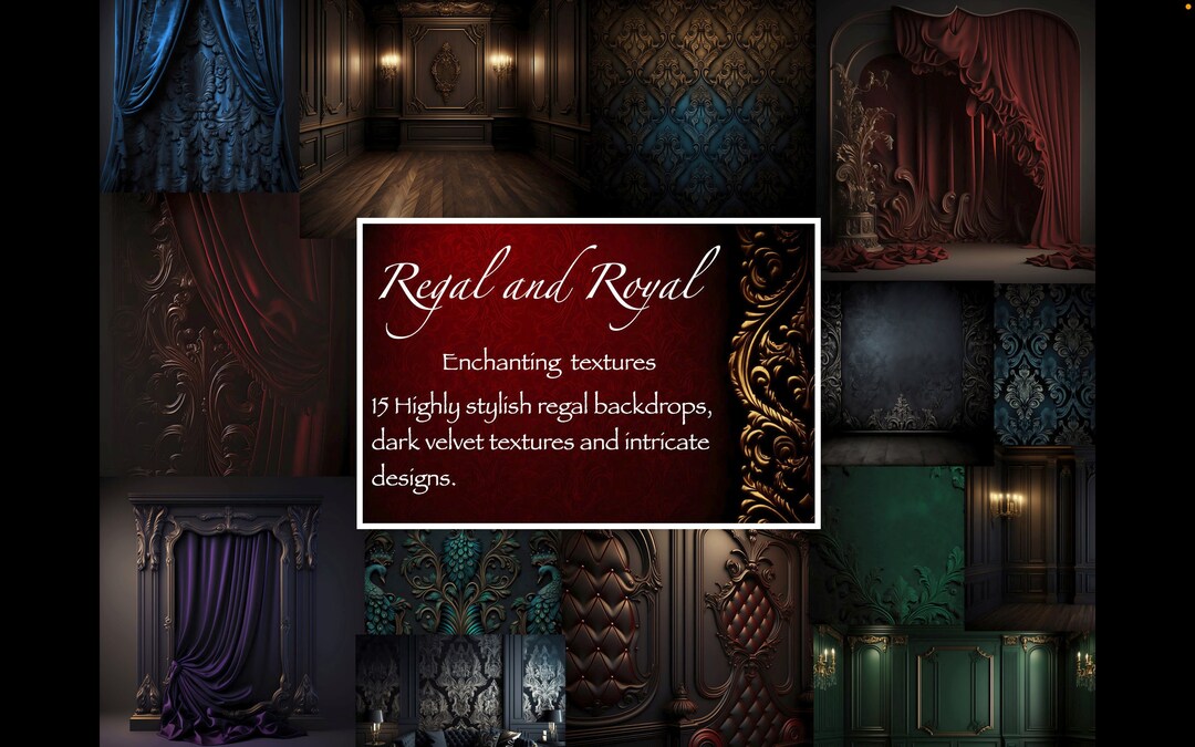 15 Digital Backdrops - Regal and Royal Style (30% Discount Until 31st ...