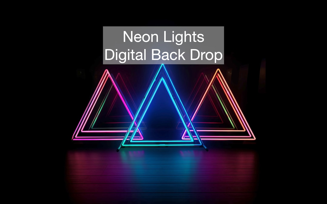 Neon Lights Digital Backdrop - Etsy