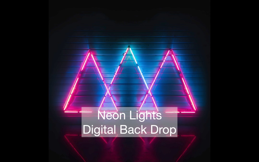 Neon Lights Digital Backdrop - Etsy