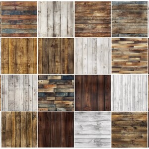 24 Seamless Wood Plank Textures, Wood Backgrounds, Digital Paper ...