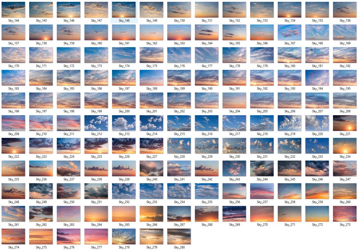 250 Sky Overlays Mega Bundle + Bonus, Photography Overlays, Photoshop ...