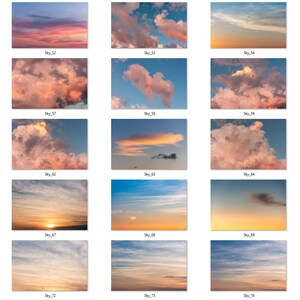 200 Sunset Sky Overlays Bundle, Photography Overlays, Photoshop ...