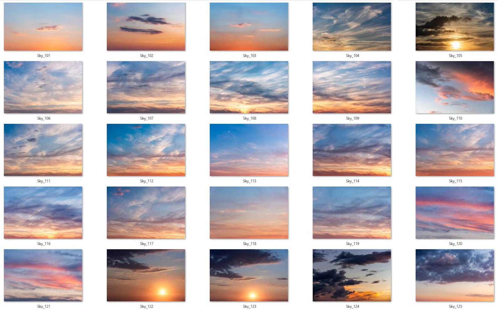 200 Sunset Sky Overlays Bundle, Photography Overlays, Photoshop ...