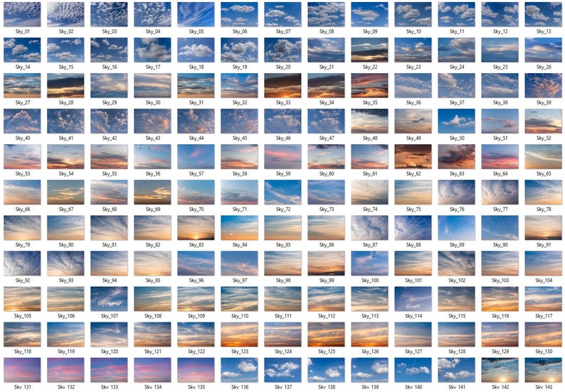 250 Sky Overlays Mega Bundle + Bonus, Photography Overlays, Photoshop ...