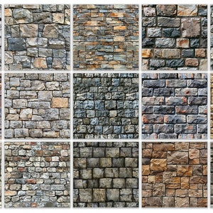 30 Brick Textures Digital Paper, Seamless Rustic Brick Wall Digital ...