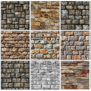 30 Brick Textures Digital Paper, Seamless Rustic Brick Wall Digital ...