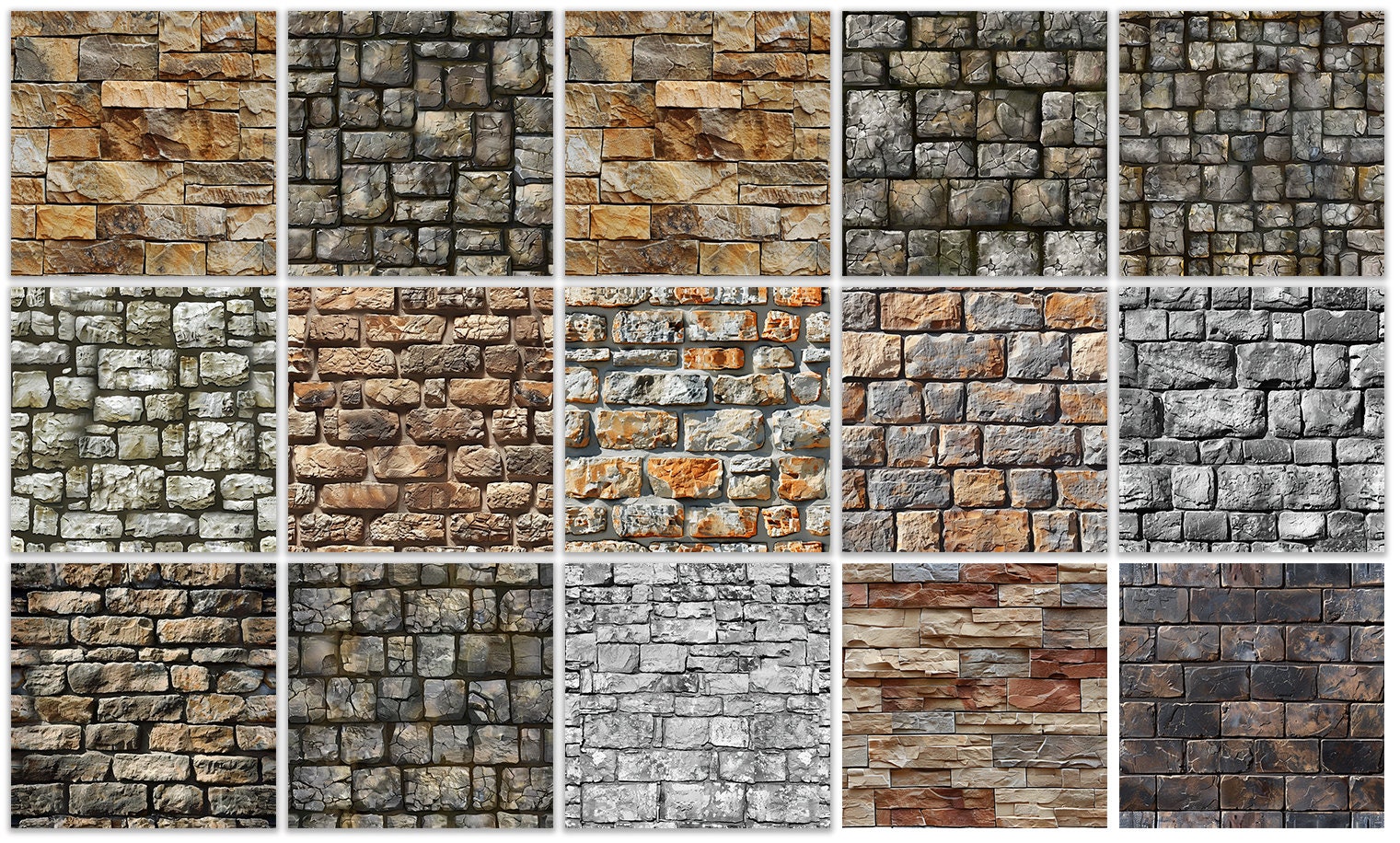 30 Brick Textures Digital Paper, Seamless Rustic Brick Wall Digital ...