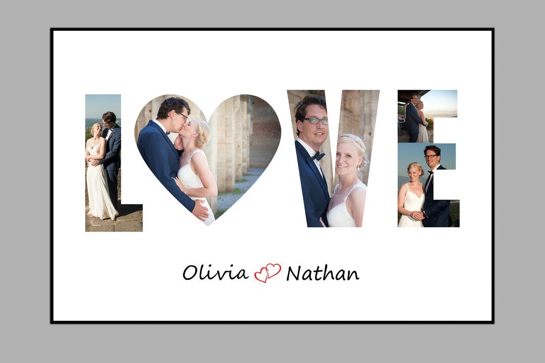 Couple Photo Collage, Love Photo Collage, Anniversary Gifts, Family ...