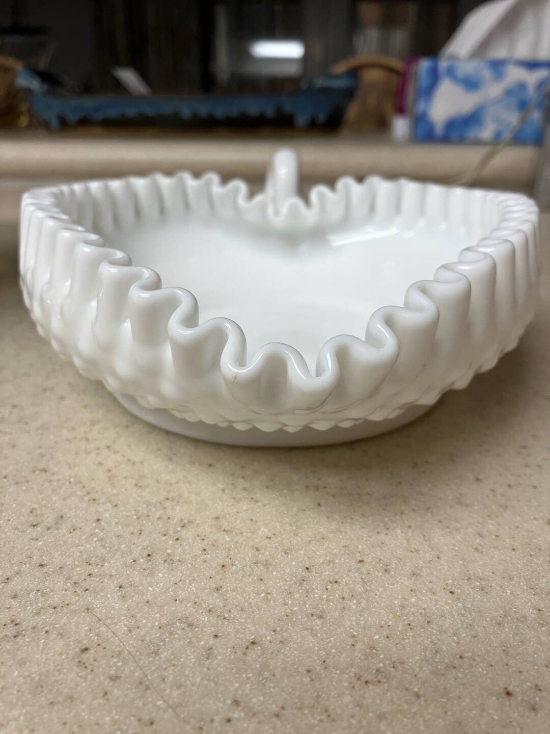 Fenton Milk Glass Hobnail Tight Crimped Edge Nappy - Etsy