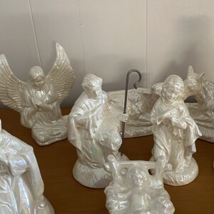 Atlantic Mold 19 Piece Iridescent Glazed Ceramic NATIVITY SET - Etsy