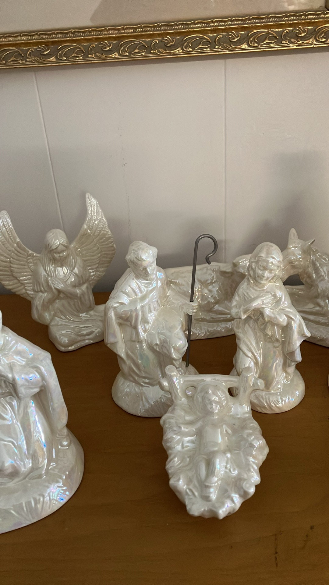 Atlantic Mold 19 Piece Iridescent Glazed Ceramic NATIVITY SET - Etsy