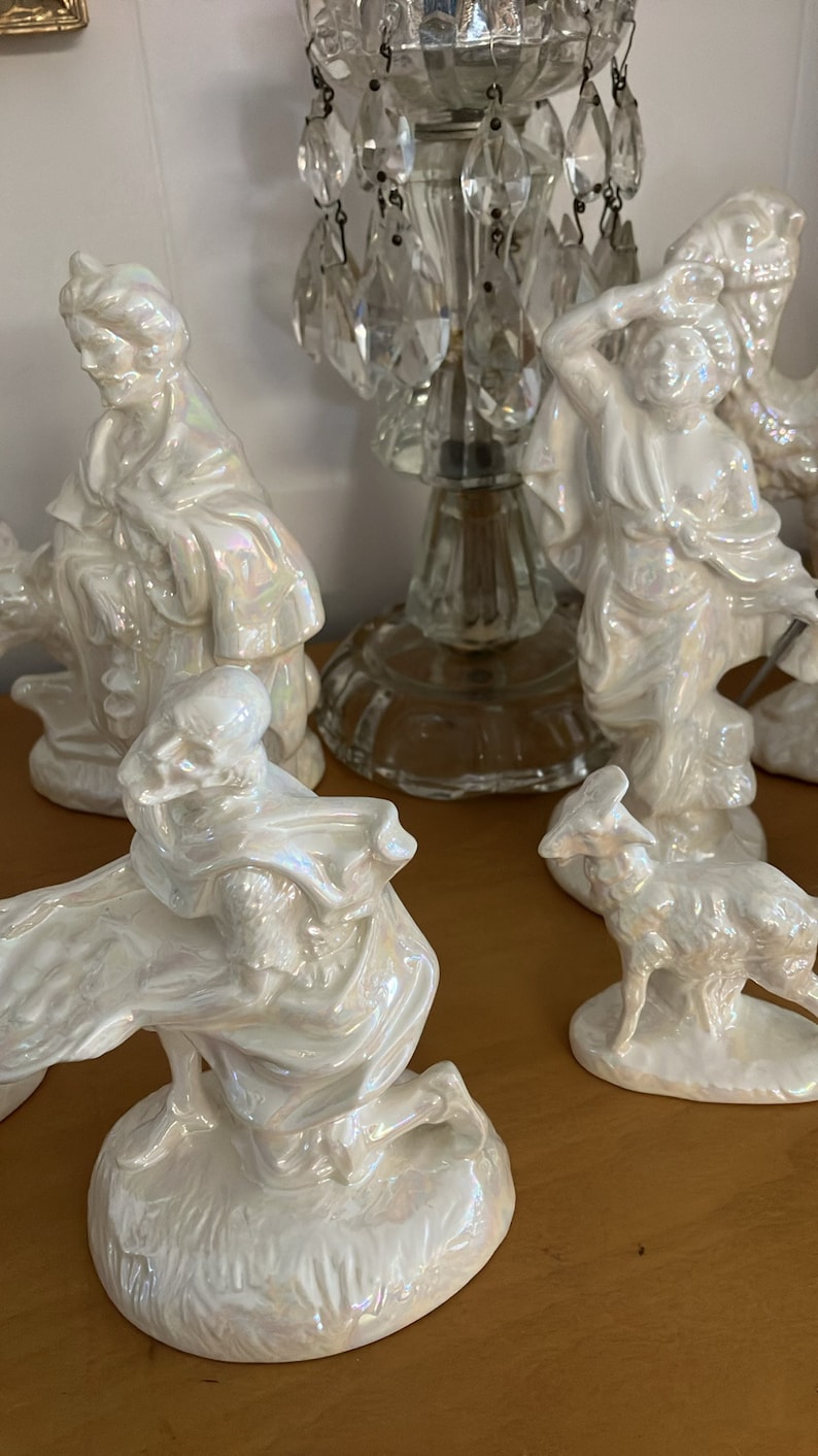 Atlantic Mold 19 Piece Iridescent Glazed Ceramic NATIVITY SET - Etsy