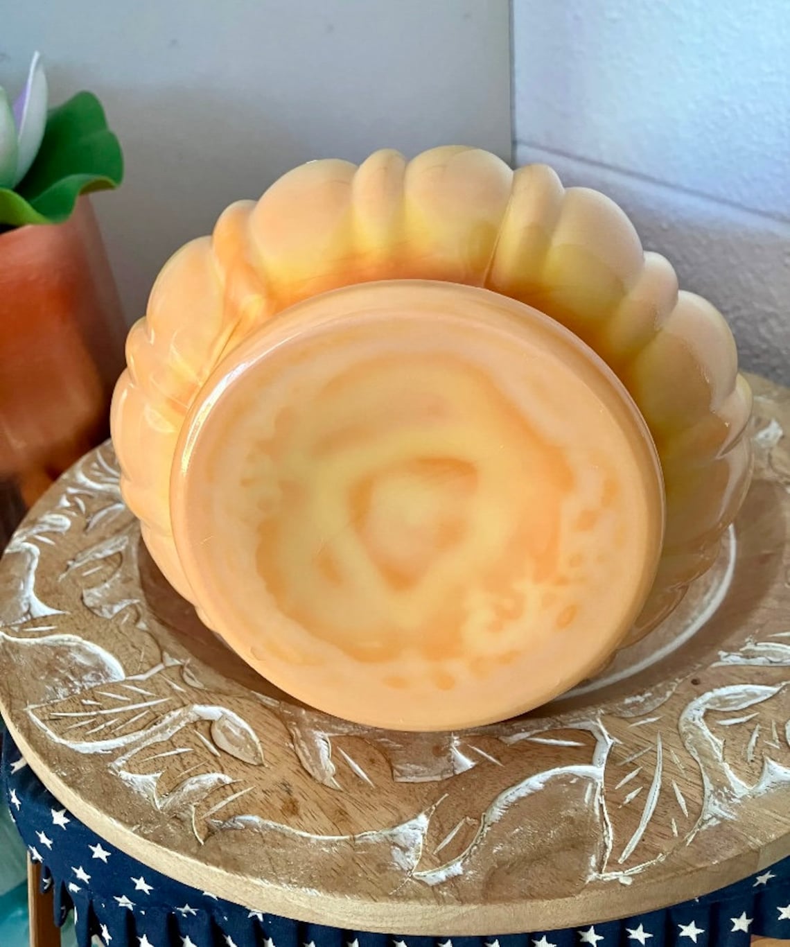 Vintage LE Smith Bittersweet Ribbed Column Fat Bottom Swung Floor Vase ...