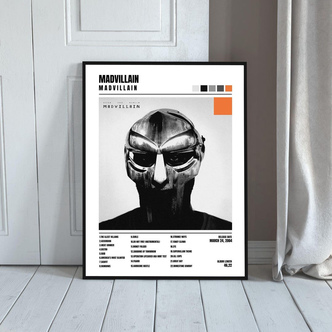 Madvillainy Album Cover Poster, Rap Music Wall Art (digital Download ...