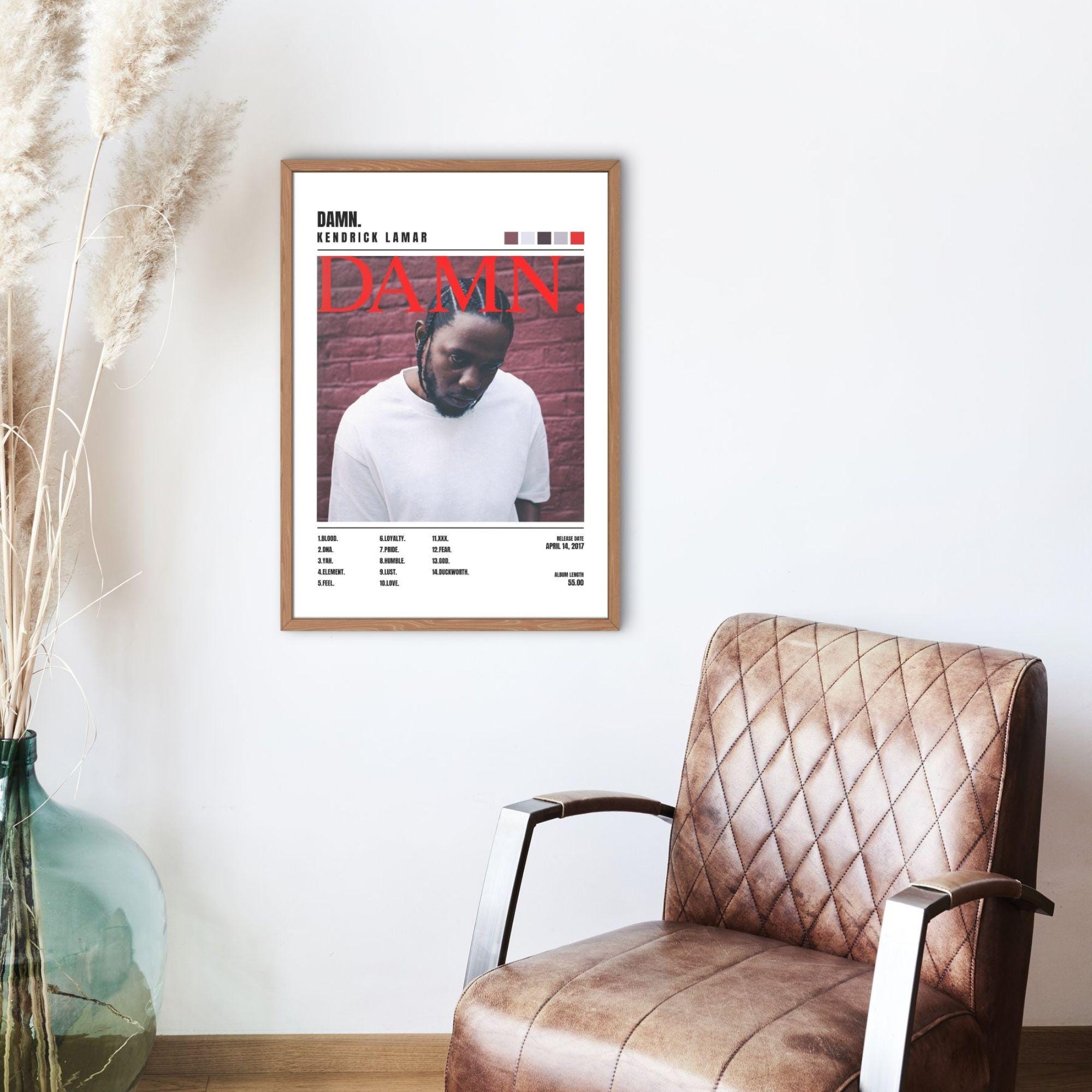 Kendrick Lamar Poster Damn Album Cover Digital Download Rap Poster With ...