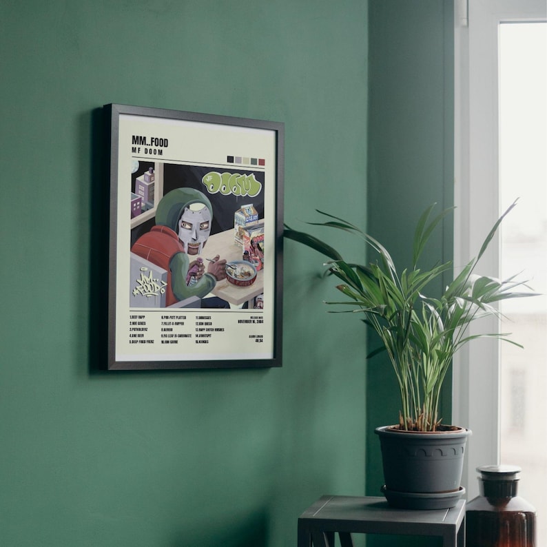MF Doom Poster MM.. Food Album Cover Printable Wall Art Affordable Gift ...