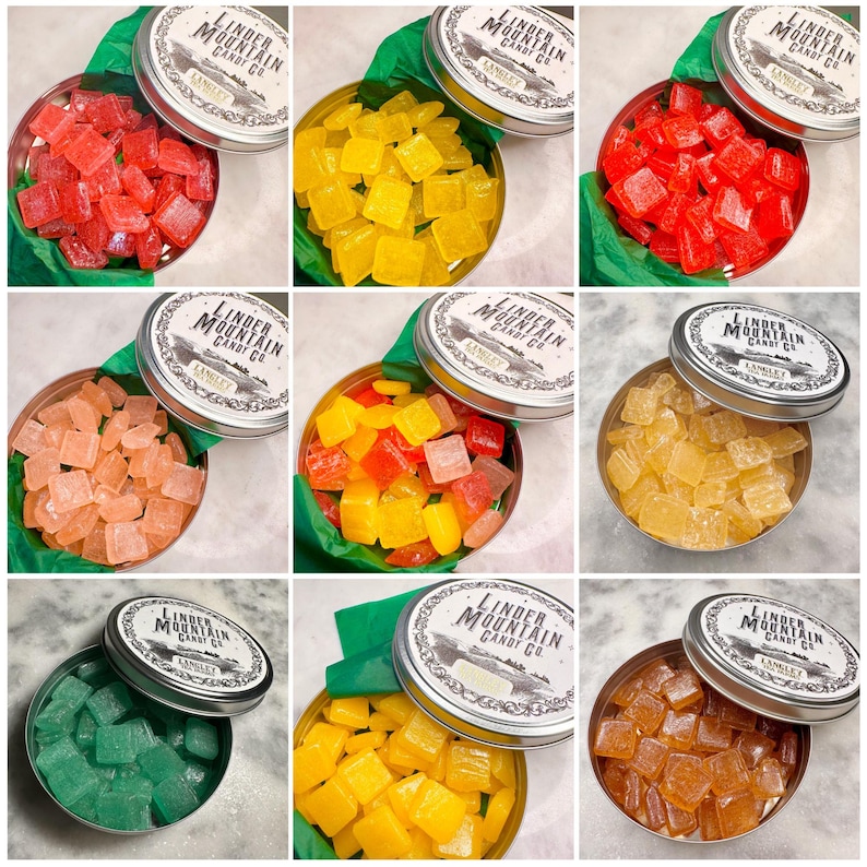 Gift Tin - 4.5 Oz - Hard Candy Drops Traditional Handmade Old Fashioned ...