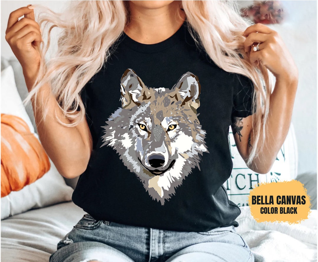 Wolf Shirt Howling Wolf Floral Wolf Wolf Lover Gift Animal Lover Shirt ...