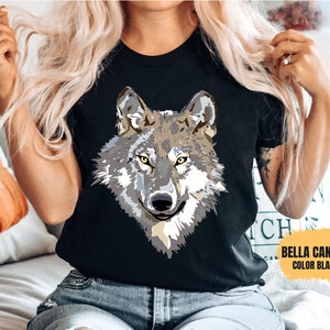 Wolf Shirt Howling Wolf Floral Wolf Wolf Lover Gift Animal Lover Shirt ...