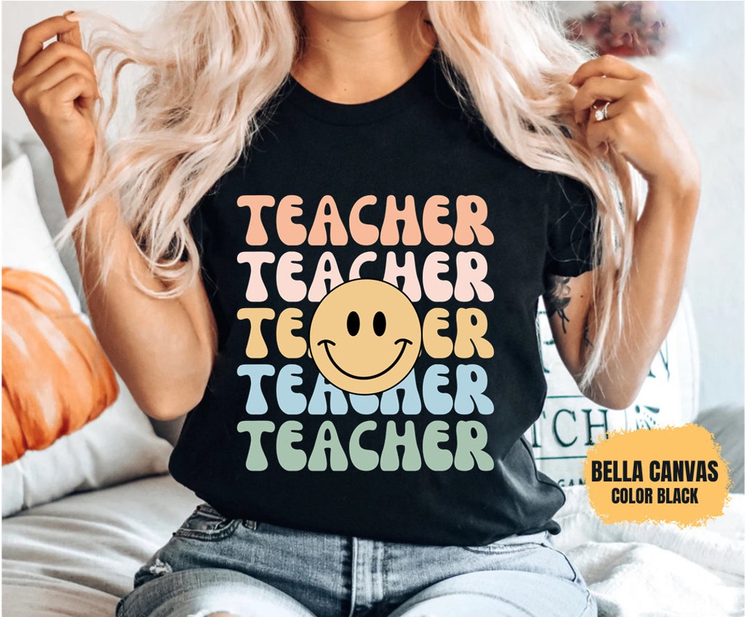 Cute Teacher Shirt, Retro Teacher T-shirt, Cute Teacher Shirt ...