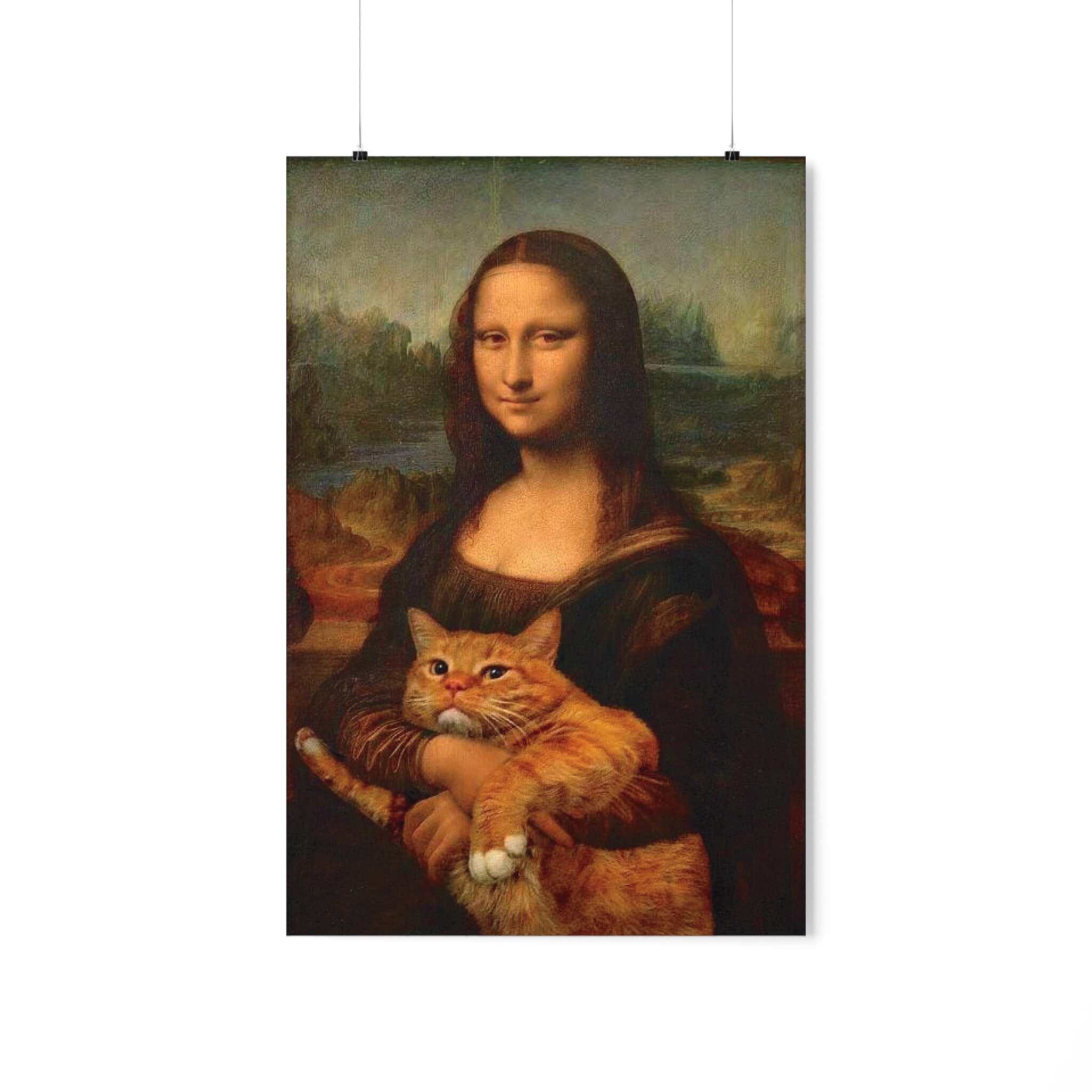 Mona Lisa and Cat Posters - Etsy