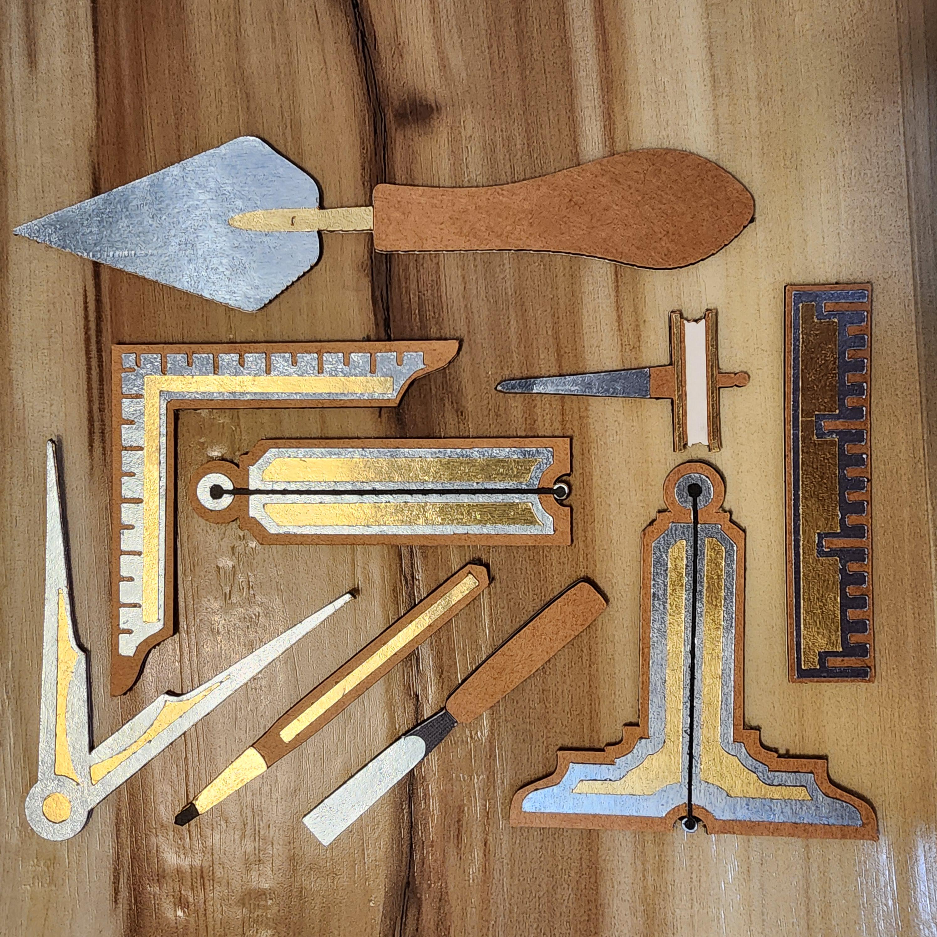 Masonic Working Tools Card - Etsy