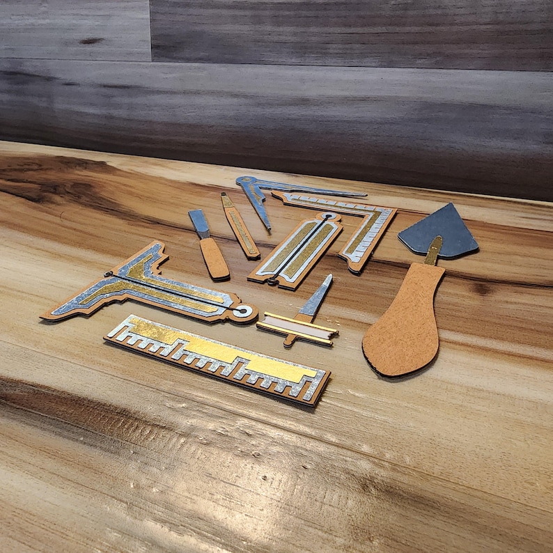 Masonic Working Tools Card - Etsy