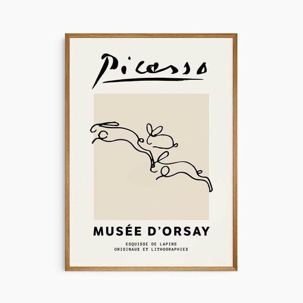 Rabbit Line Art - Etsy