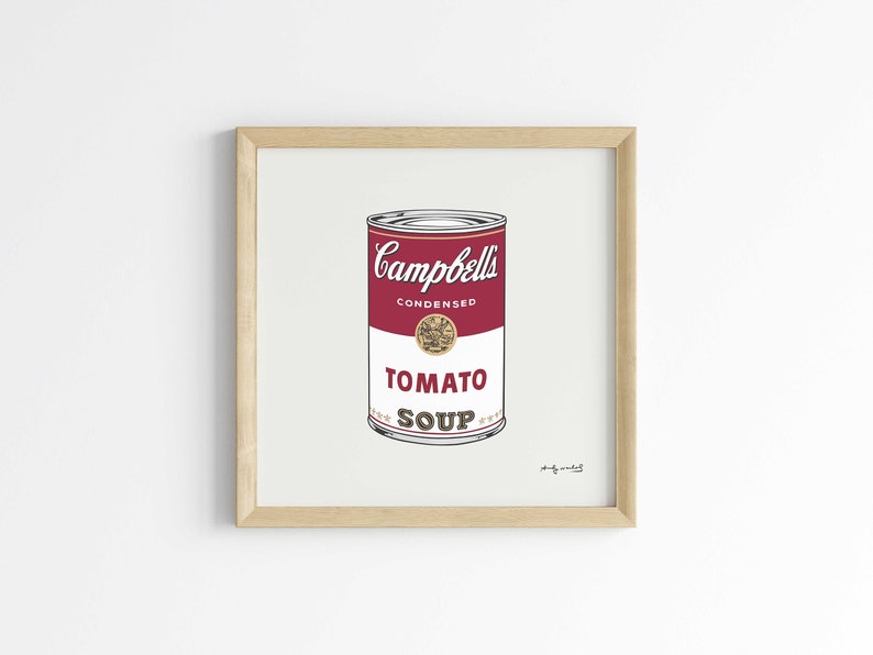 Andy Warhol Campbells Soup Cans, Set of 9 Digital Art Prints, Warhol ...